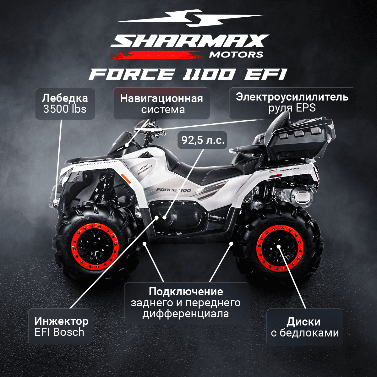 Купить SHARMAX Force 1100 LTD в Москве Квадроциклы